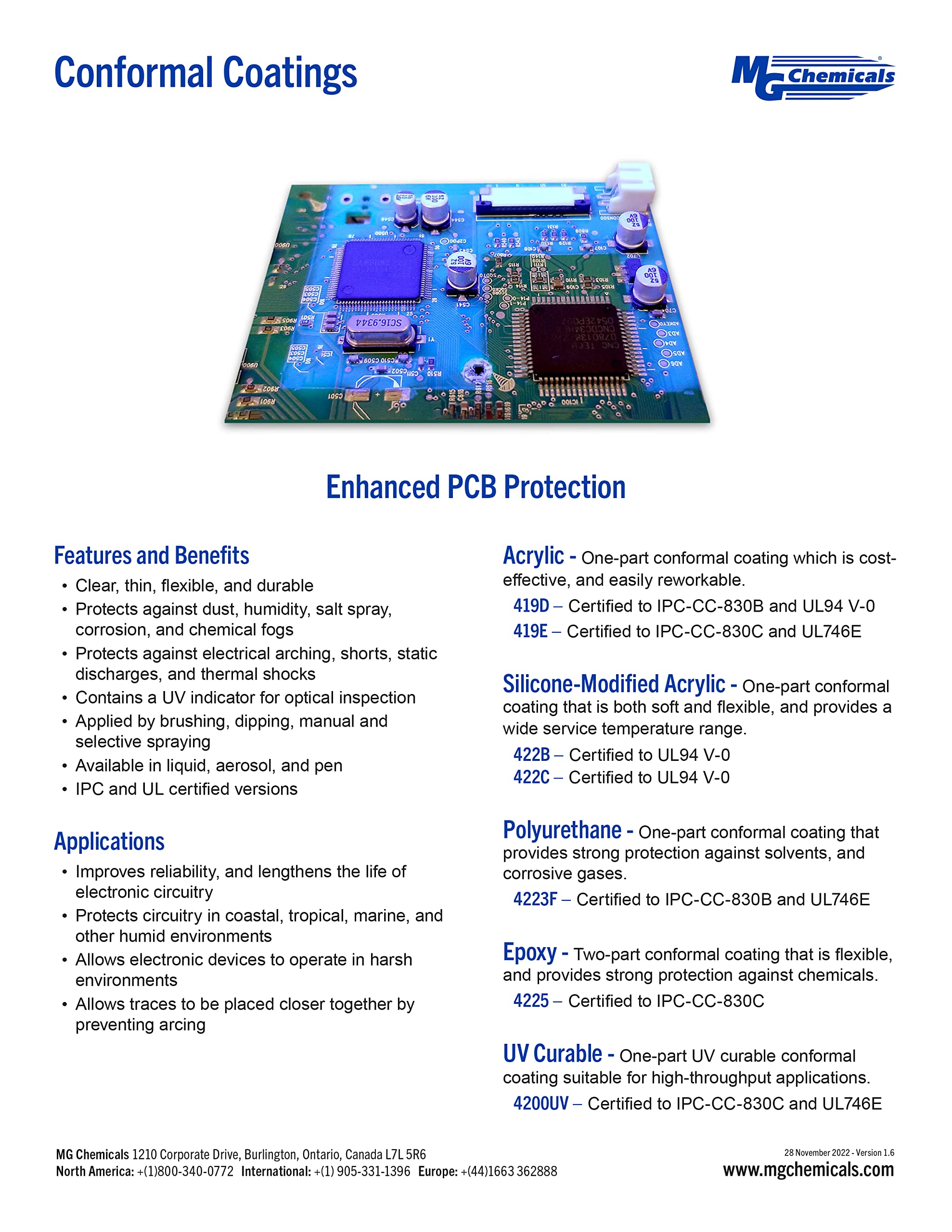 Mua MG Chemicals - 422C-55MLCA 422C Silicone Conformal Coating 55 mL ...