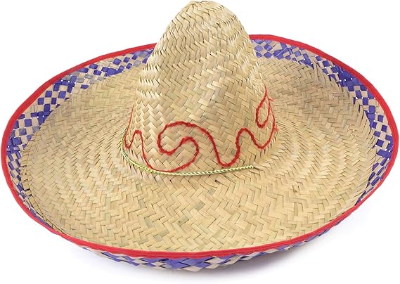 Amazon.com: Large Mexican Straw Sombrero Hat: Clothing