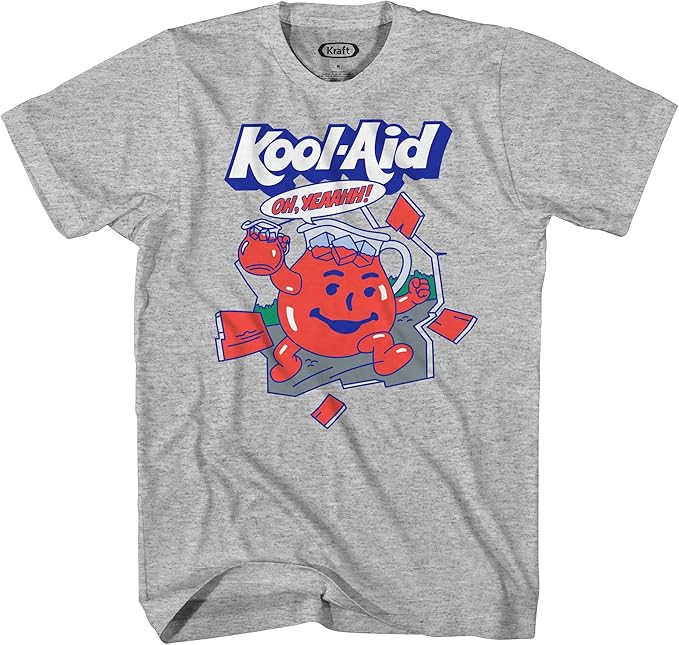 Amazon.com: Kool-Aid Mens Oh Yeah Shirt Drink Mix Man hy Yeah Graphic T ...