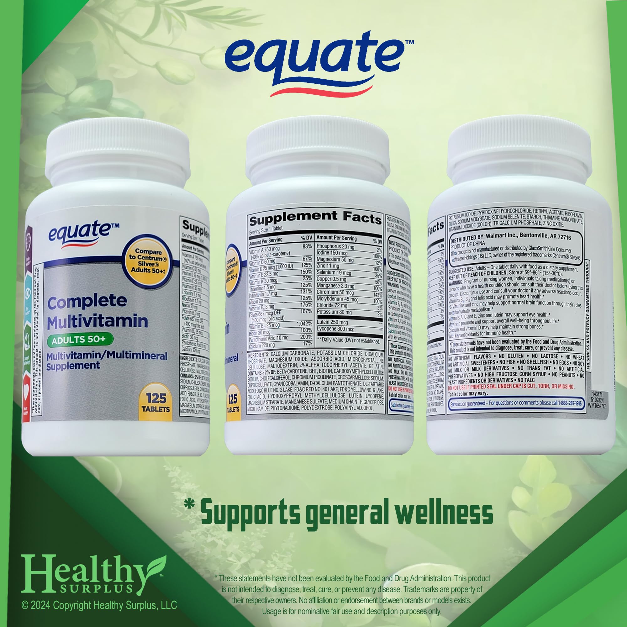 Mua Complete Multivitamin Adults 50+ Supplement 120 Tablets trên Amazon ...