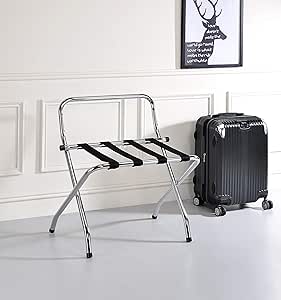 Amazon.com: Kings Brand Furniture - Chrome / Black Metal Foldable High ...