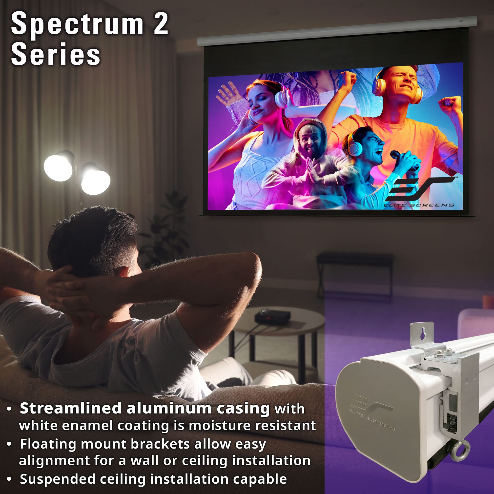 Mua Elite Screens Spectrum2, 100-inch 16:9, 12-inch Drop, Electric ...