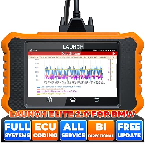 LAUNCH Creader Elite V2.0 for BMW OBD2 Scanner, 2026 Full Systems Bi ...