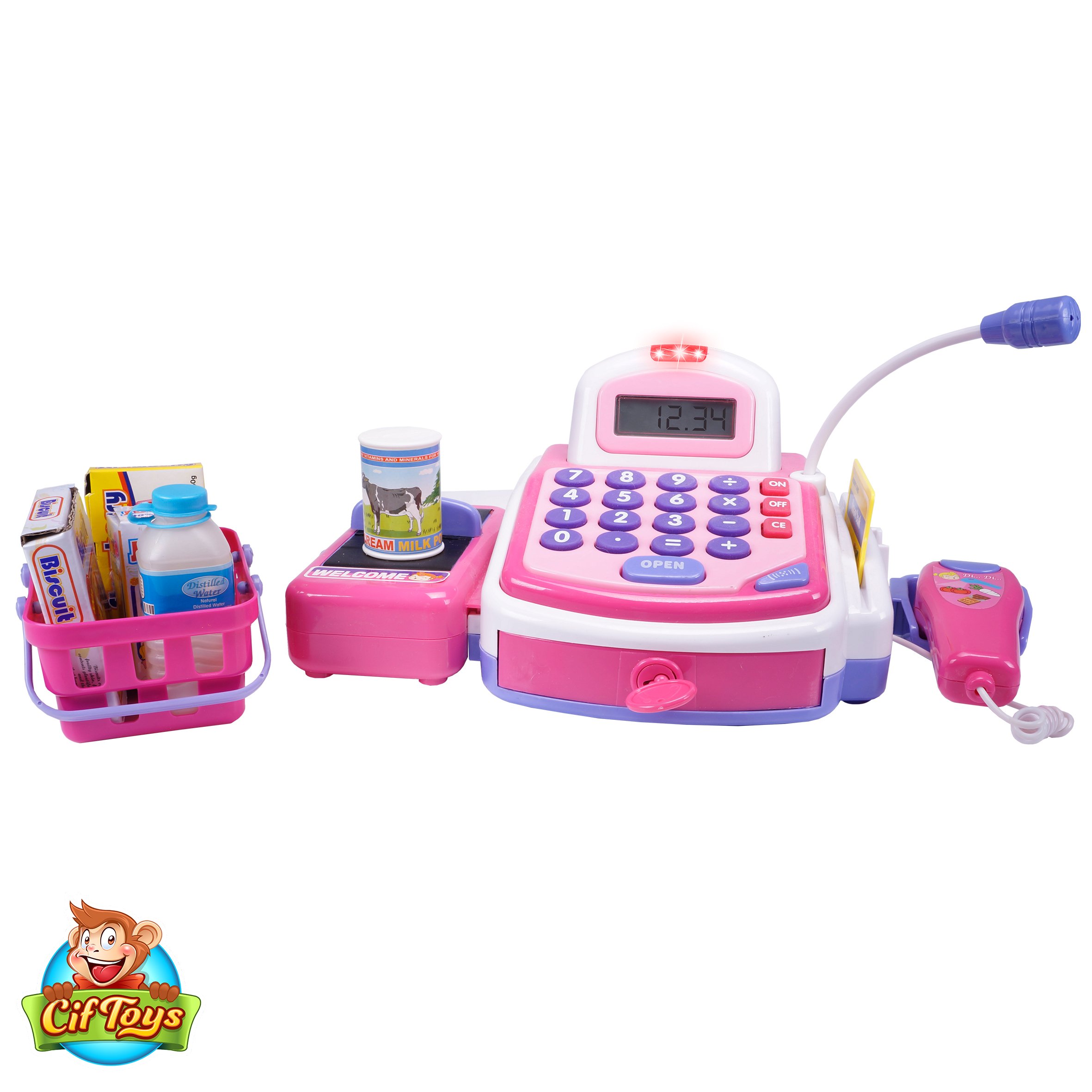 Cashier Toy Cash Register Playset | Pretend Play Set for Kids ...