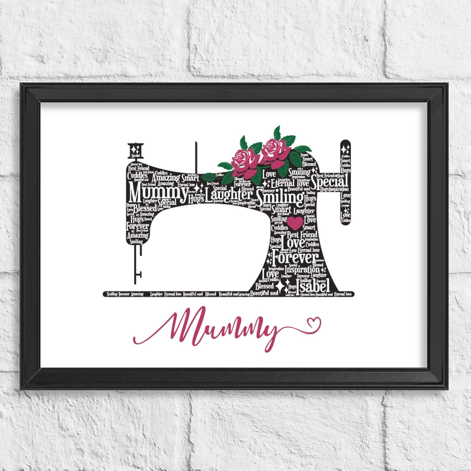 Personalised Sewing Machine Word Art Print - A5, A4, A3 Prints & Framed ...
