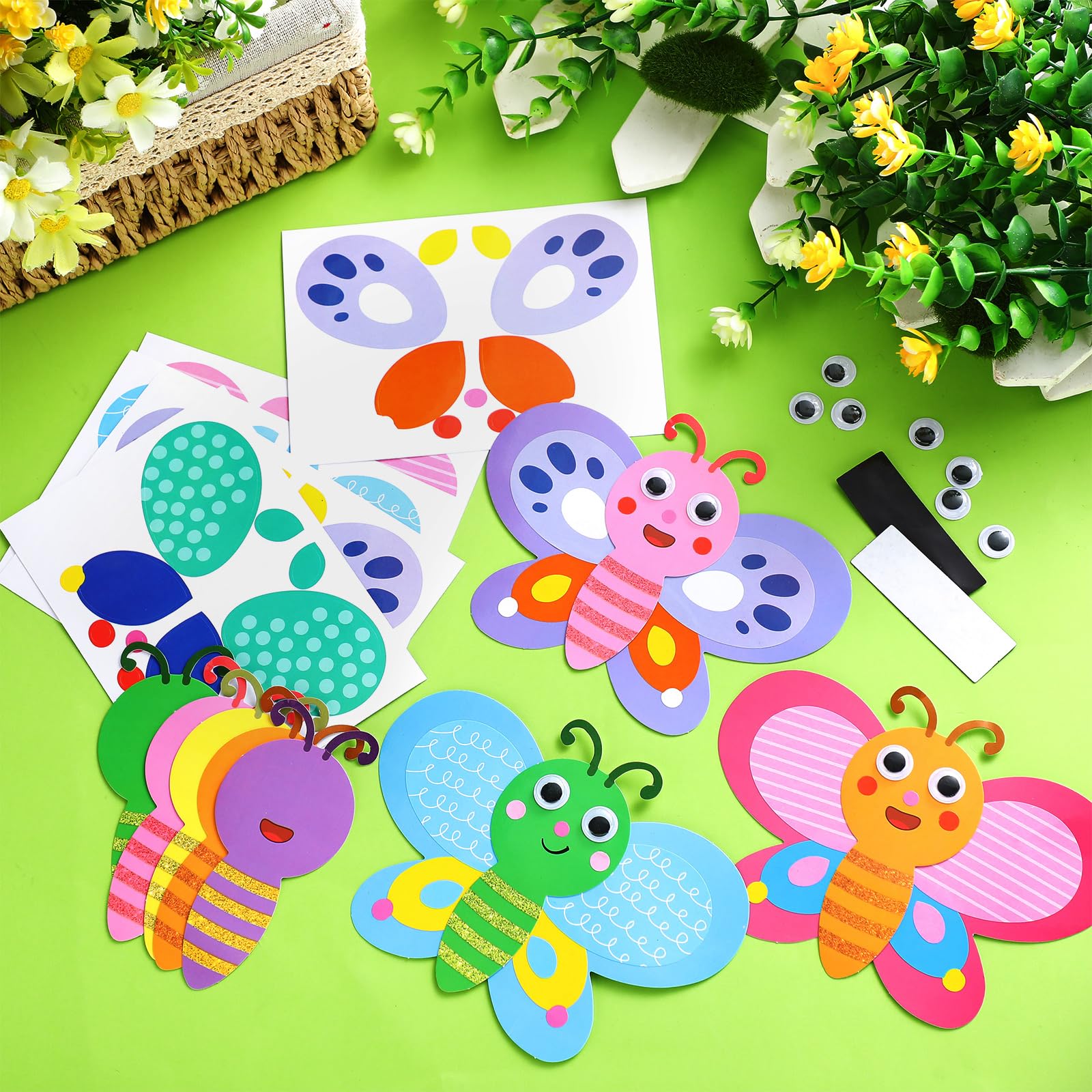 Mua Memorywuu 24 Set Butterfly Crafts for Kids Butterfly Paper Magnet ...