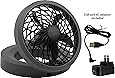 Amazon.com: O2COOL 5" Portable USB or Electric Fan (Black/Gray ...