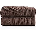 Amazon.com: Douceur Brown Throw Blanket for Couch, Soft Cozy ...