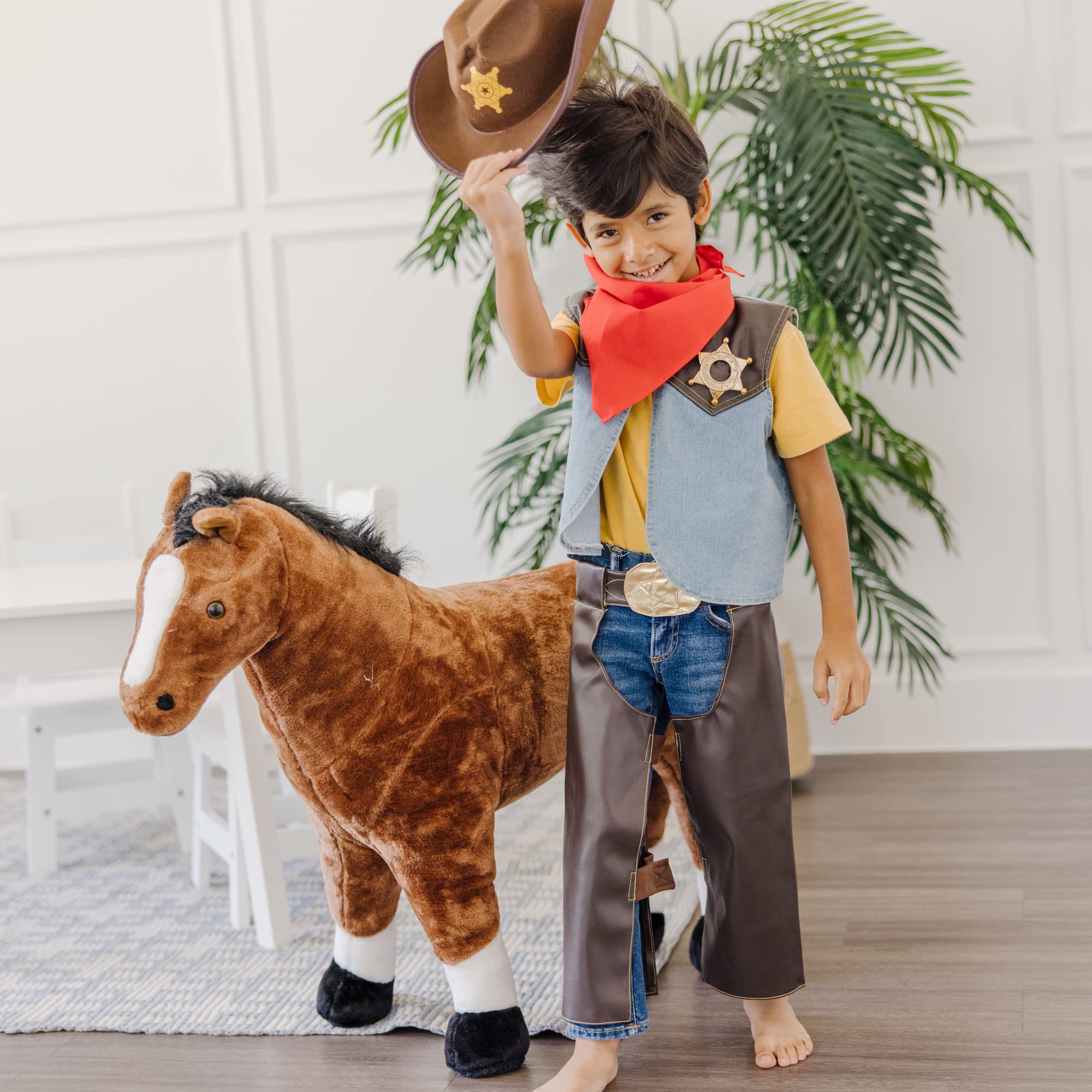 Mua Melissa & Doug Cowboy Role Play Costume Set (5 pcs) - Includes Faux ...
