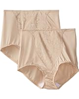 Hanes Shapewear Women's Light Control 2 Pack Tummy Control Brief at ...