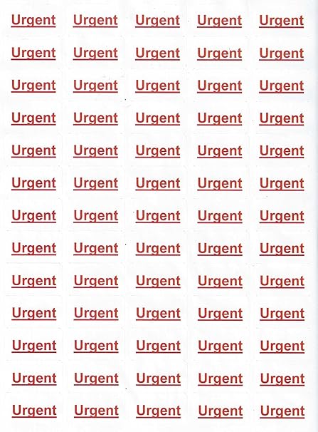 650 URGENT Labels supplied on 10 A4 Label sheets: Amazon.co.uk: Kitchen ...