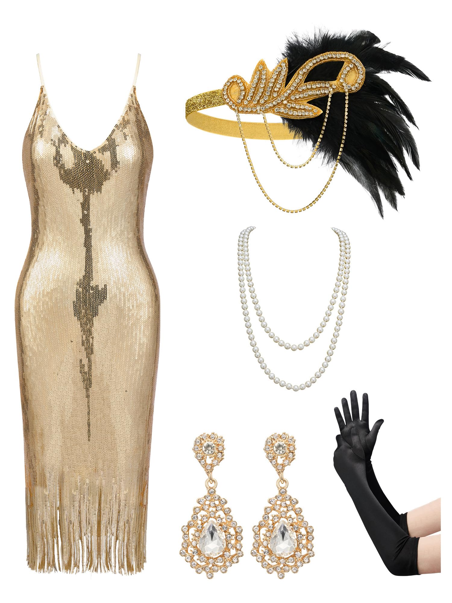 YESSA Flapper Dresses 1920s Gatsby Dresses for Women Roaring 20s ...