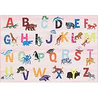 Amazon.com: Eric Carle Elementary Pink Alphabet Kids Machine Washable ...