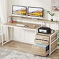 Amazon.com: Tribesigns 63 Inch Computer Desk with File Drawer Cabinet ...