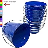 Amazon.com: Metal Pail Buckets Party Favor, 7-inch (Blue): Health ...