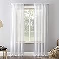 Amazon.com: No. 918 Erica Crushed Sheer Voile Rod Pocket Curtain Panel, 51" x 63", Navy Blue ...