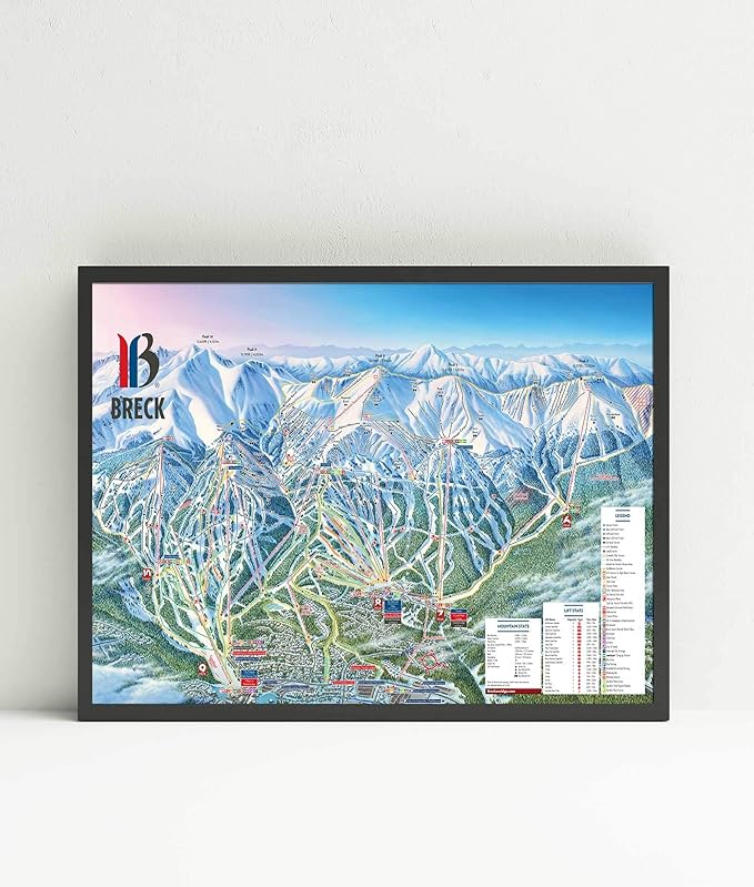 Amazon.com: Mtns Co Breckenridge Ski Resort Ski Resort Trail Map Print ...