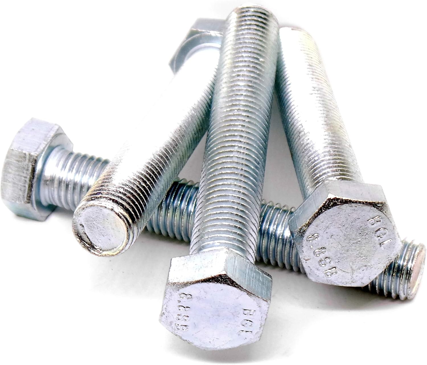 M16 16mm X 100mm Hex Bolt Fully Threaded Setscrew Steel Pack Of