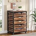 Amazon.com: Tribesigns 5-Drawer File Cabinet, Wood Mobile Storage ...