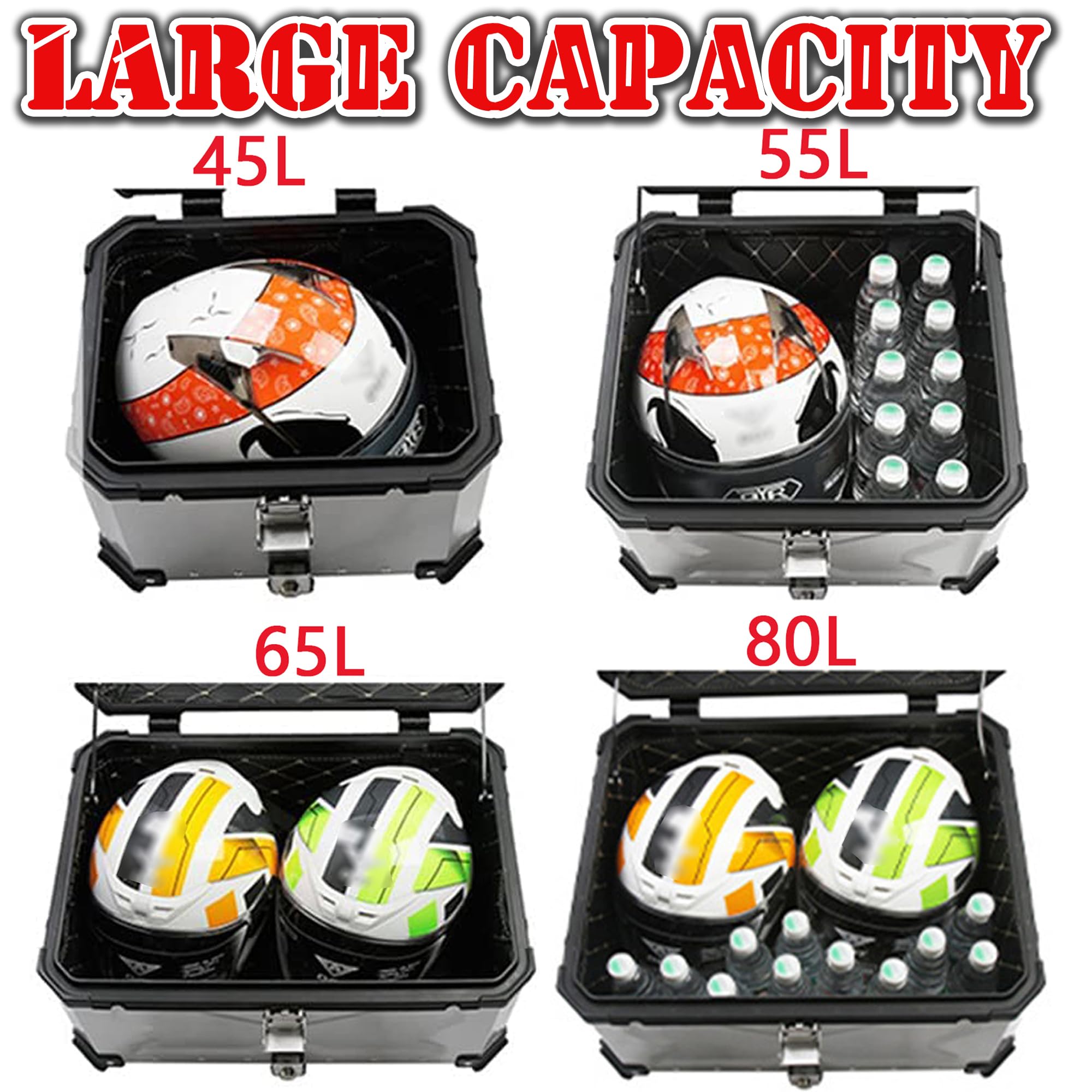 Mua iproods 45L Motorcycle Top Case, Aluminum Alloy Universal ...