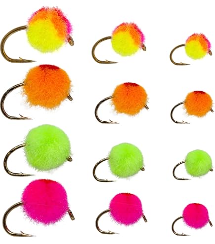 Trout 24-Pack Kit - Glo Bug Egg Lures For Trout, Salmon & Steelhead Fly ...