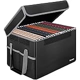 Amazon.com: JUNDUN File Box , Fireproof File Storage Organizer Box with ...