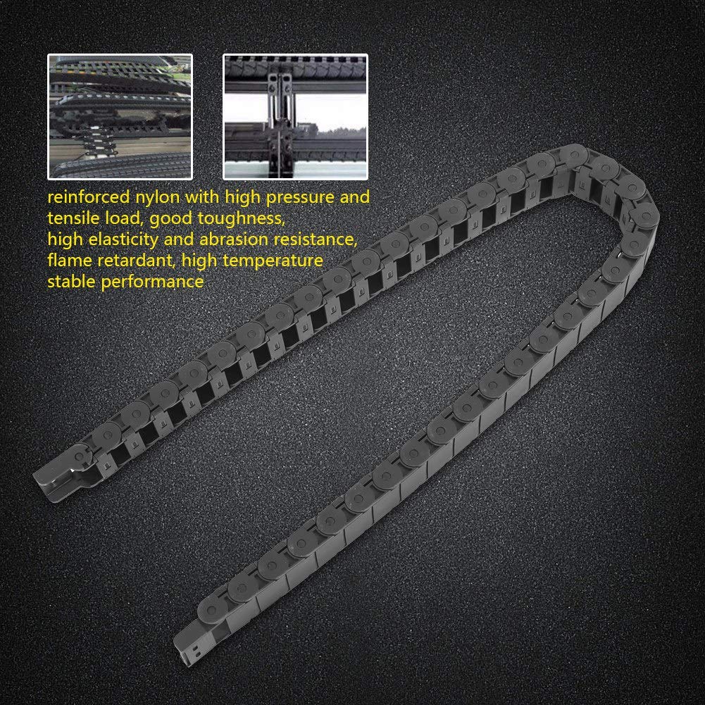 Internal Size 15x30mm Reinforced Nylon Drag chain, 1Meter Length Black ...