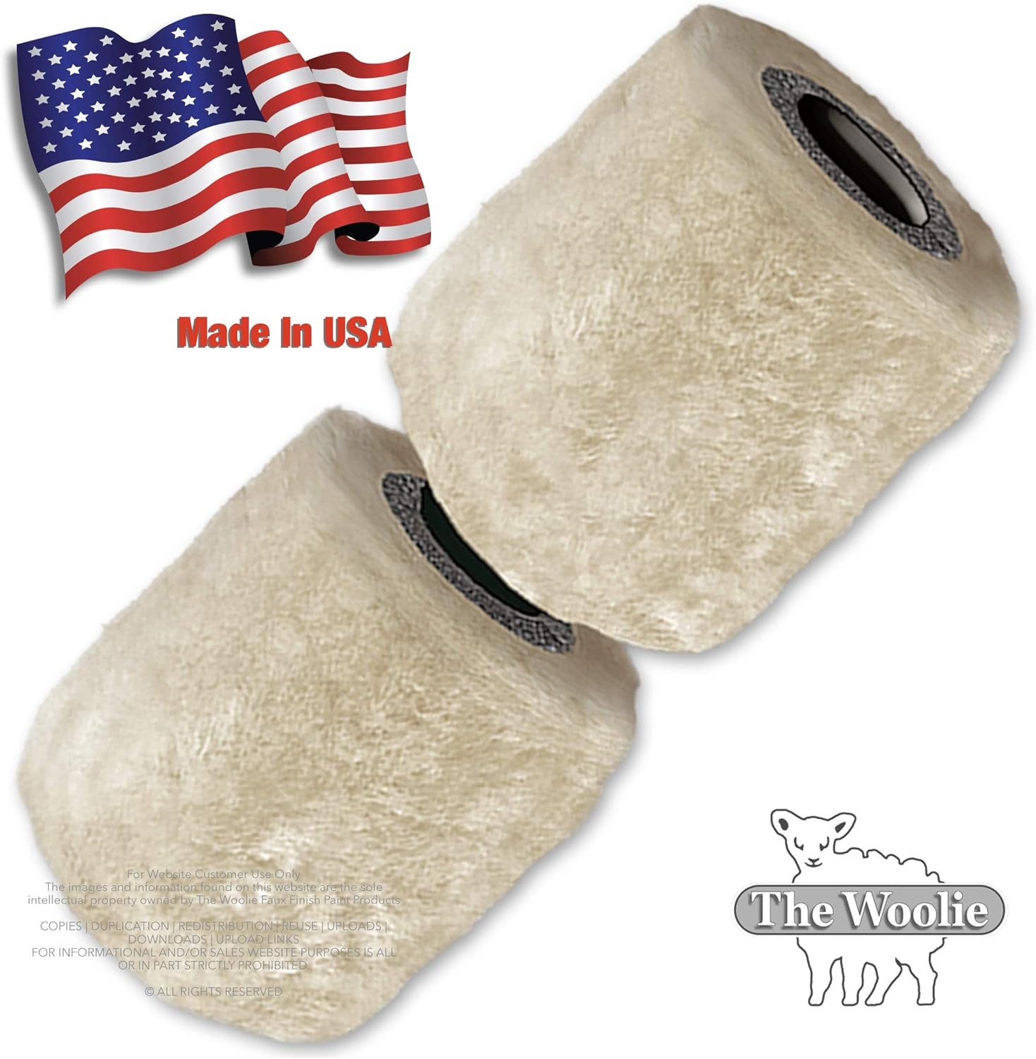 Dual 2-Color Split Painting Full-Sized 9 inch -3/4 inch Nap Sheepskin ...