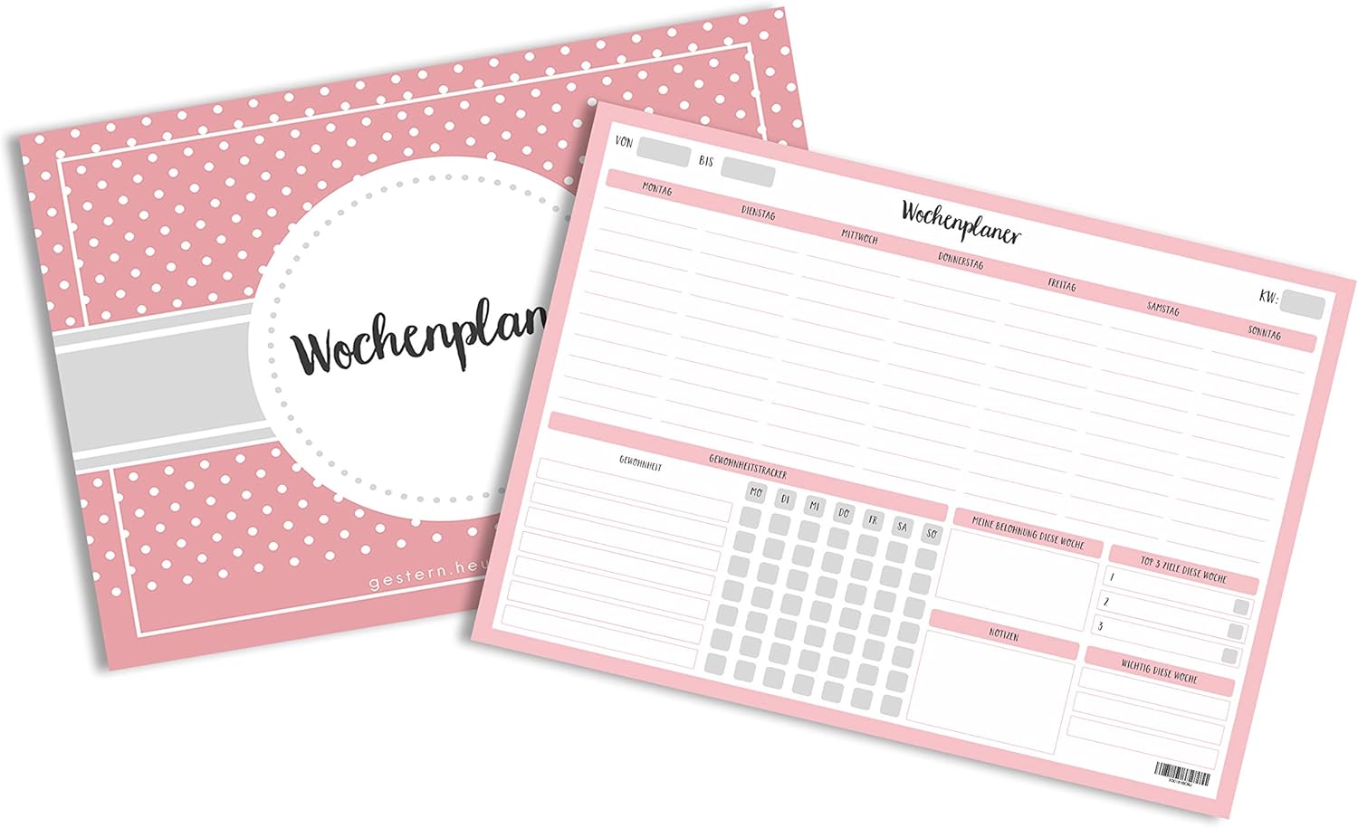 gestern.heute.morgen | Wochenplaner ohne Datum | inkl. Terminplaner ...