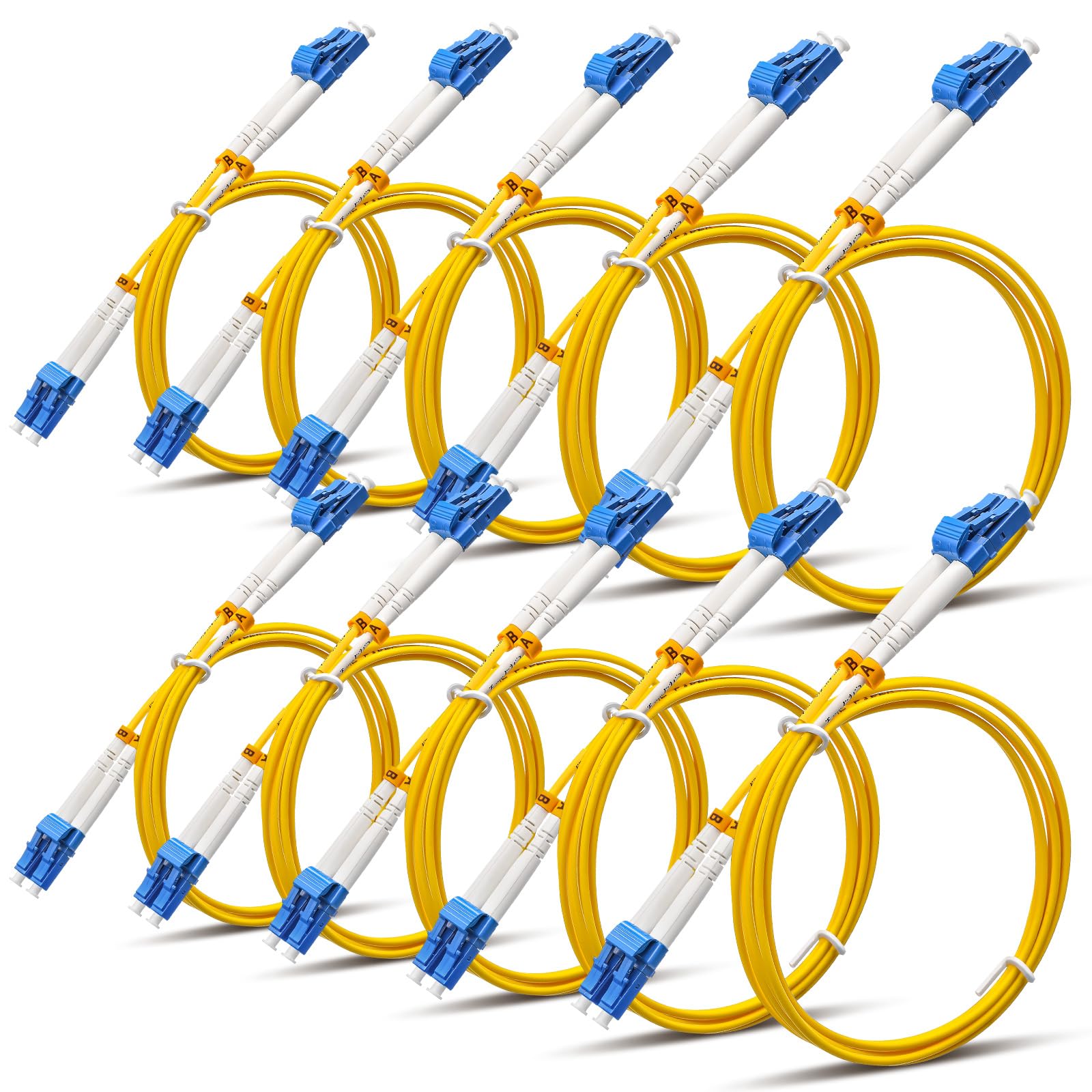 Mua 10 Pack Single Mode Fiber Lc to Lc, 1M/3.28 ft OS2 Lc to Lc Single Mode Fiber Patch Cable ...