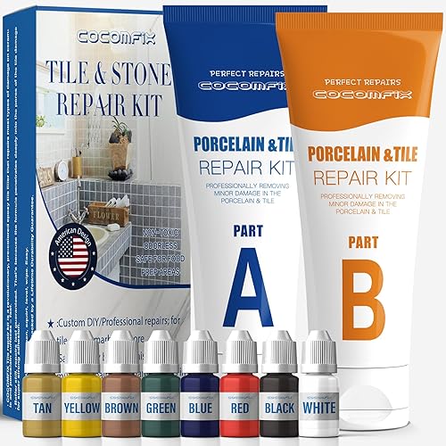 Tile Repair Kit, Ceramic Tile Chip Repair Kit(Color Match), Porcelain ...