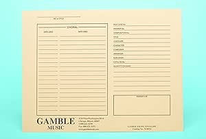 Amazon.com: Top-opening Filing Envelopes (Choral Music, Set of 25 ...