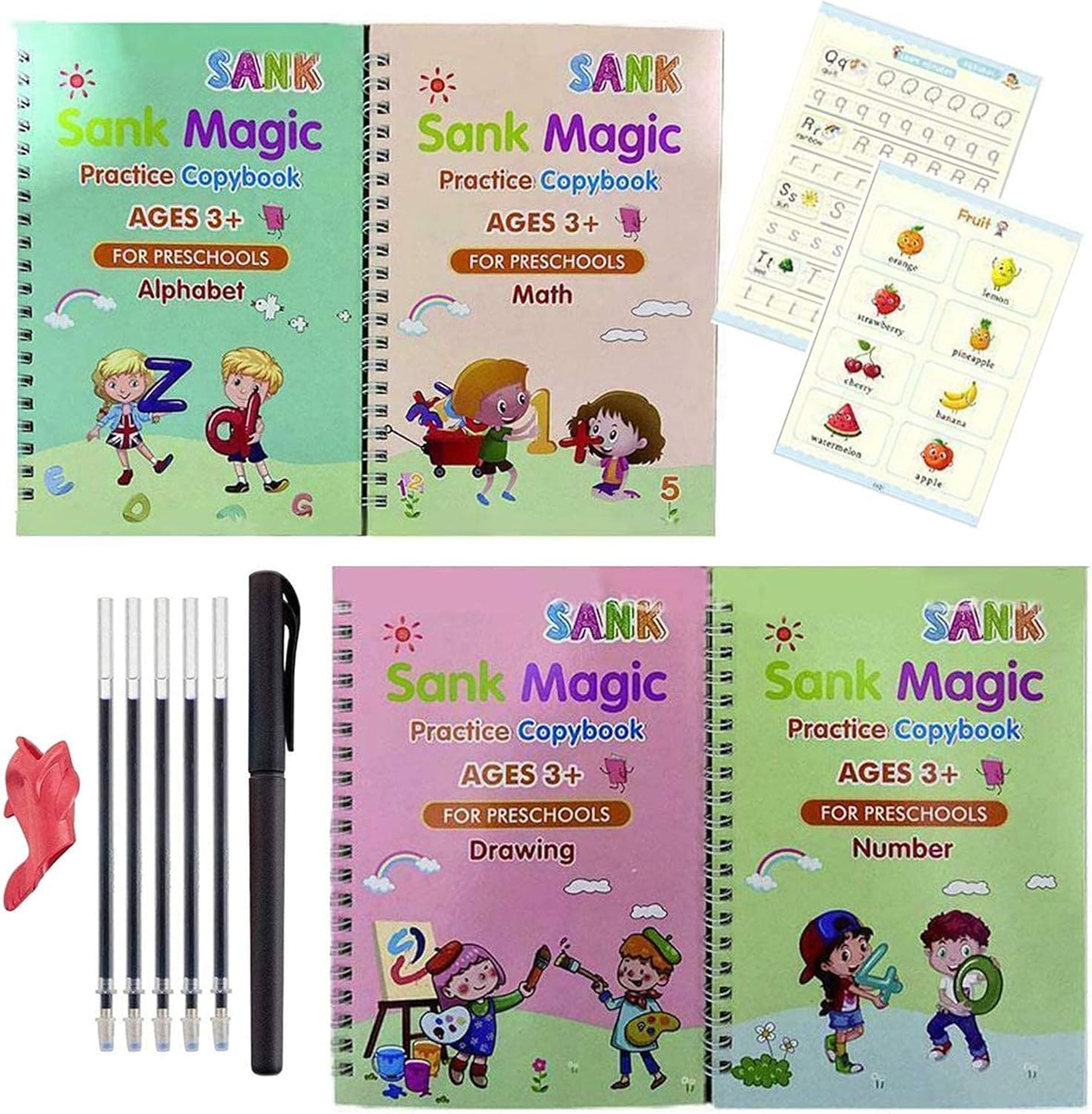 Sank Magic Practice Copy Book, Magic Writing Paste Children's ...