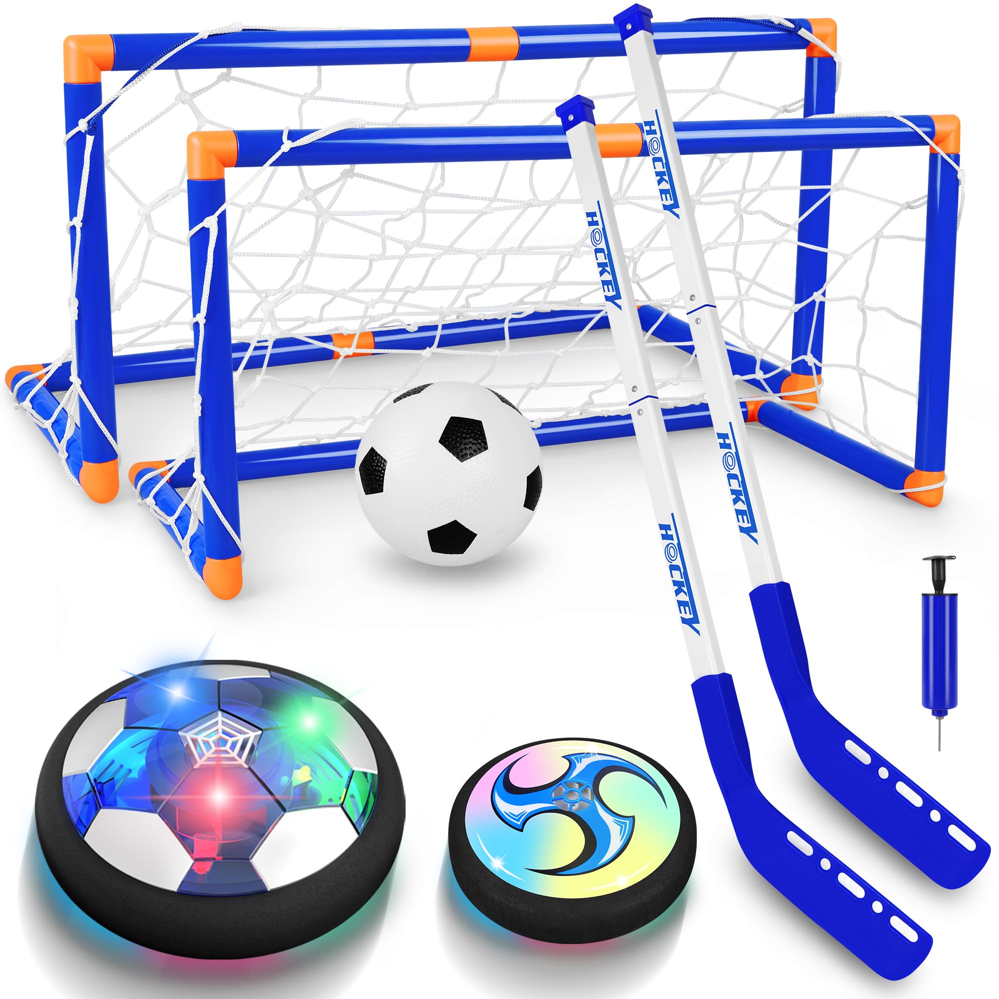 Hover Hockey Set for Kids, 3-in-1 Hover Hockey Soccer Ball Toy Set ...