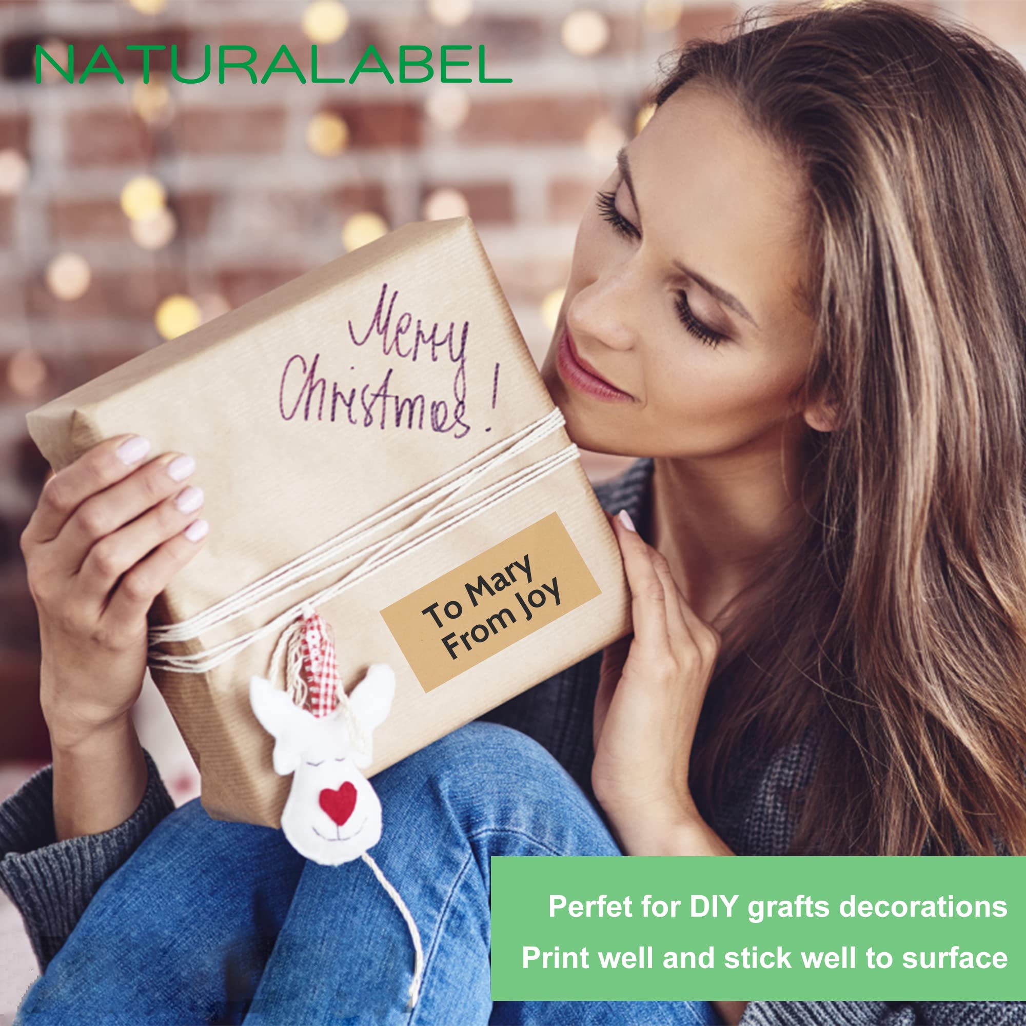 Mua NATURALABEL 30 Full Sheets Sticky Printable Brown Kraft Paper ...