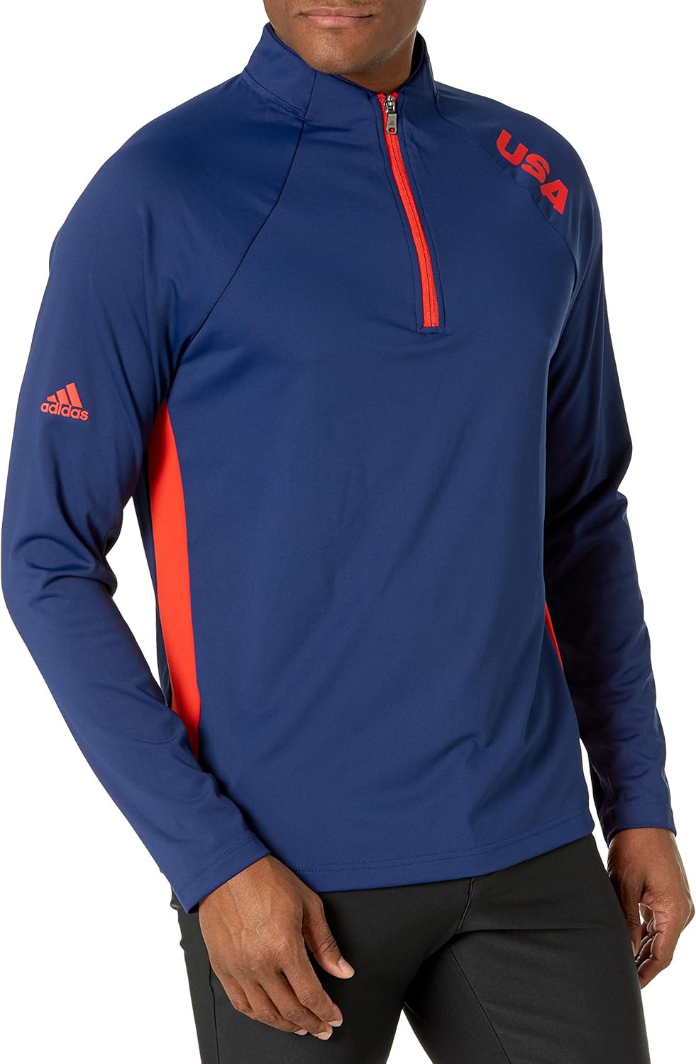 Amazon.com: adidas Men's USA Olympic Recycled Polyester Quarter Zip ...