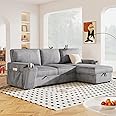 Amazon.com: LUMISOL 96" Convertible Sleeper Sofa Bed, Pull Out Bed Sectional Sofa with Storage ...