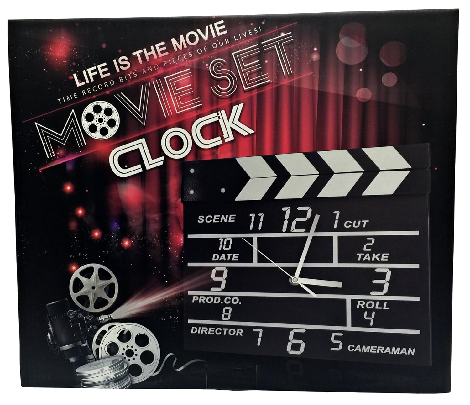 Movie Director Wall Clock Clapboard Clocks Notepads Home Decor Gifts ...