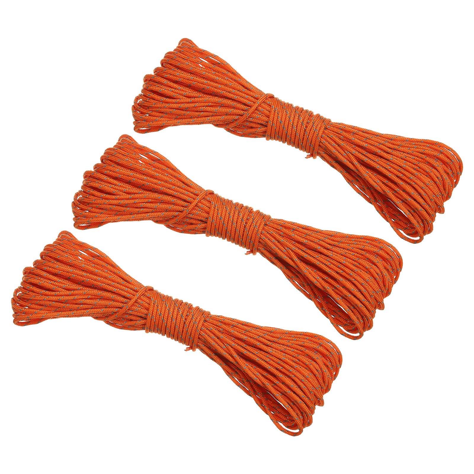 PATIKIL 65 Feet Reflective Guyline Camping Paracord 3mm,3 Pack Tent ...