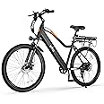 Amazon.com : Qlife Cityone Electric Bike for Adults 26" Ebike with 2.1" Tire,Built-in Removable ...