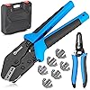 EMS 9" Plus Ratcheting Crimping Tool Kit - With 6 Magnetic Crimping ...