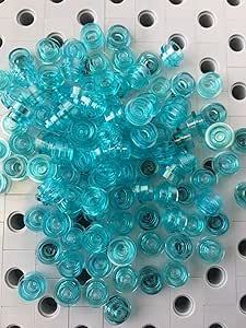 Amazon.com: LEGO Parts: 100 Round Transparent Blue Plates 1x1: Toys & Games