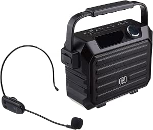 Amazon.com: Portable Mini Bluetooth PA System with Wireless Headset ...