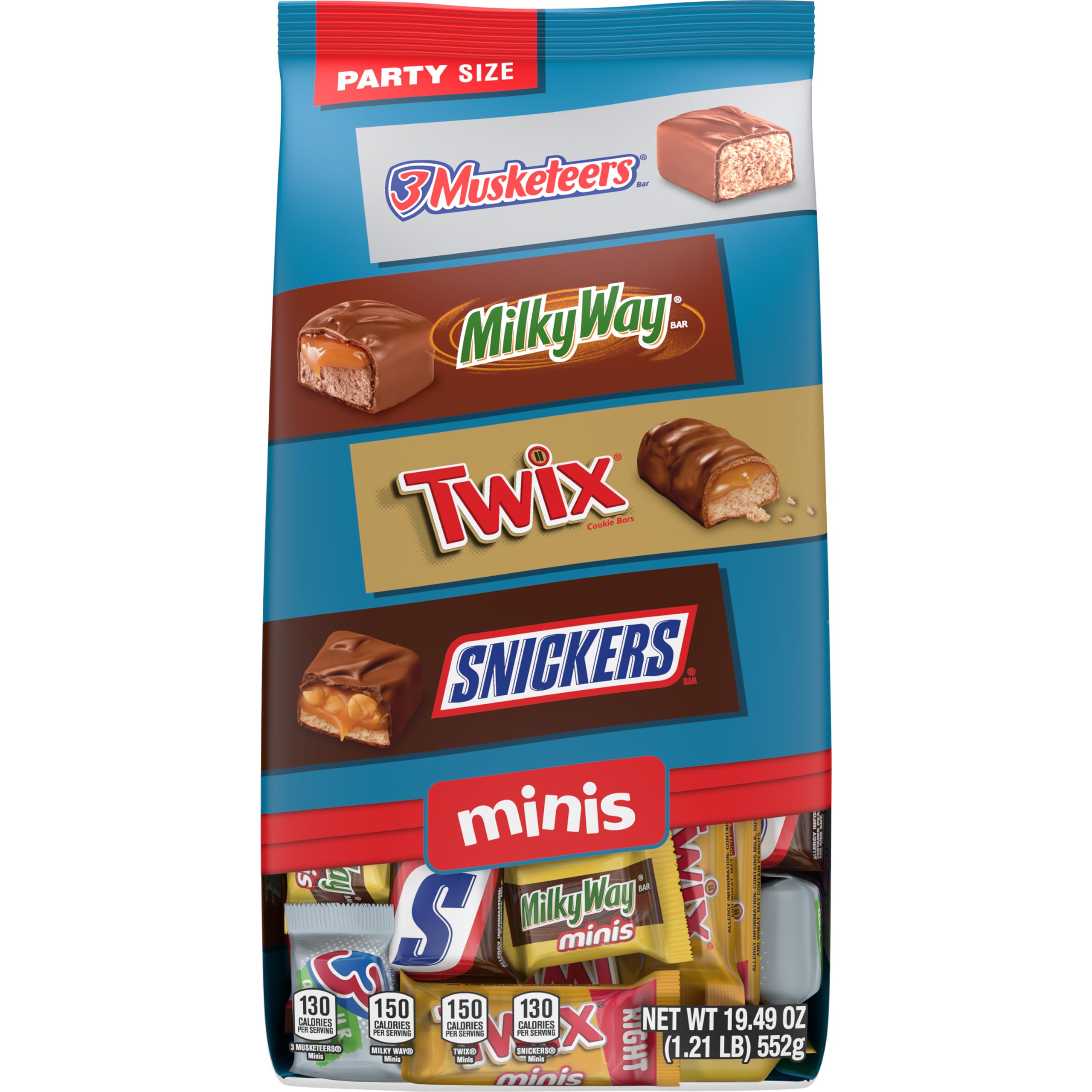 Mua SNICKERS, TWIX, 3 MUSKETEERS & MILKY WAY Minis Christmas Candy ...