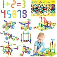 Amazon.com: STEM Toy Pipe Tube Building Set for Kids, 175 Pcs Tube ...