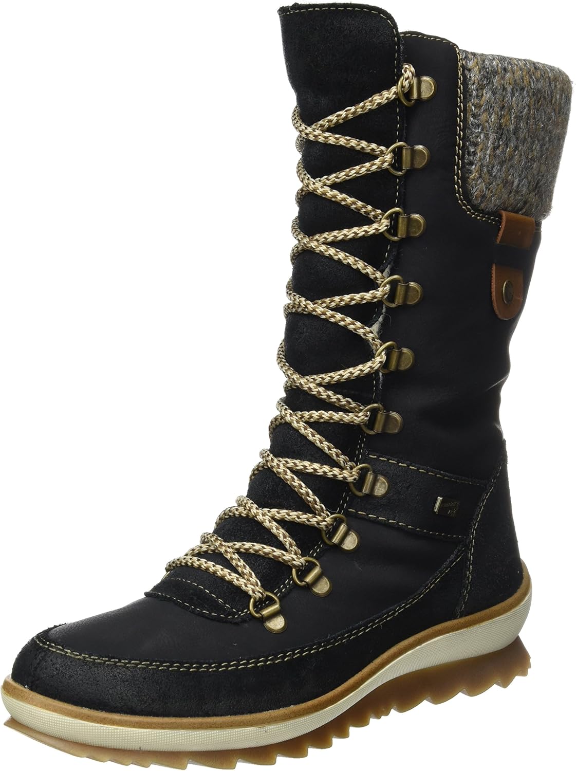 Remonte Women's Tall Lace and Zipper Boot (Black Combination, 9.5 B(M ...