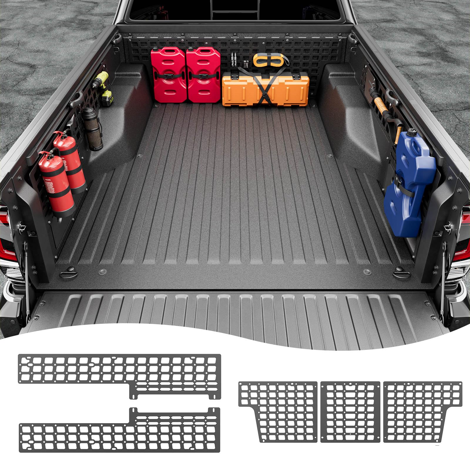 SZYANG 5FT Bed Molle Panel Compatible with 05-23 Tacoma Front Truck Bed ...