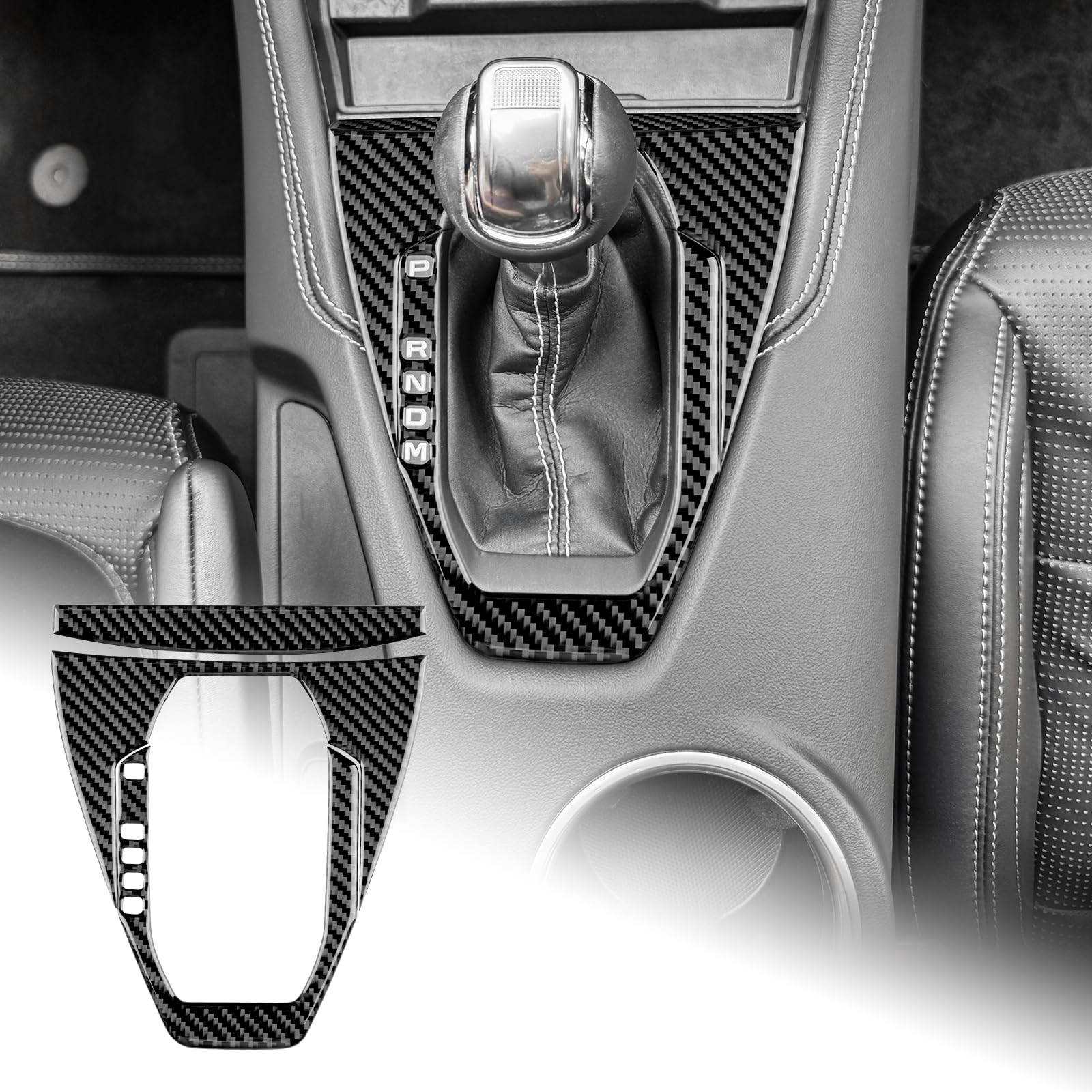AIRSPEED for 2024 2025 Ford Mustang Carbon Fiber Gear Shift Frame Cover Center Console Interior ...