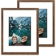 Amazon.com - Hongkee 16x20 Frames Set of 2, Rustic Brown Wood Style - Display 16 x 20 Picture ...
