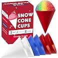 Amazon.com: Juvale [6 Pack] Plastic Reusable Snow Cone Cups for Your ...